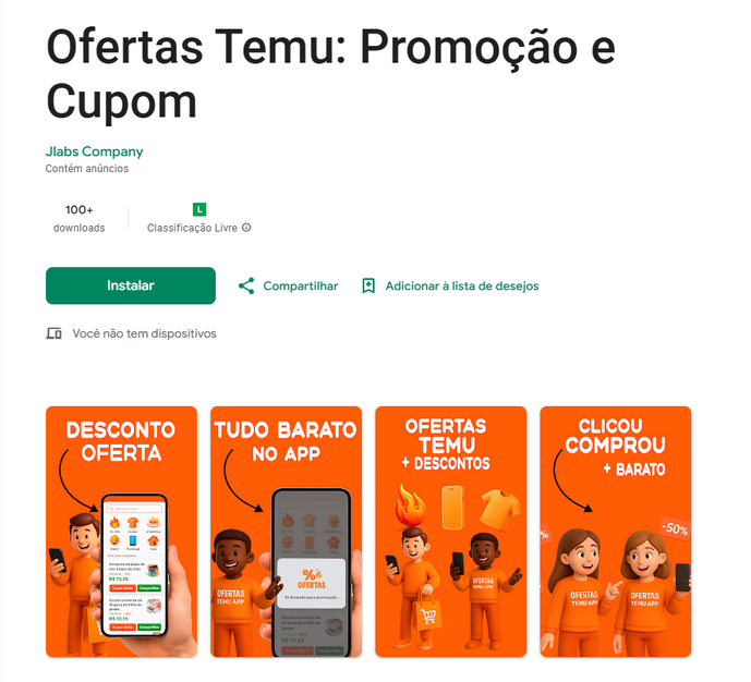 Aplicativo de Ofertas Temu: Conheça o app com super promoções na Temu ...
